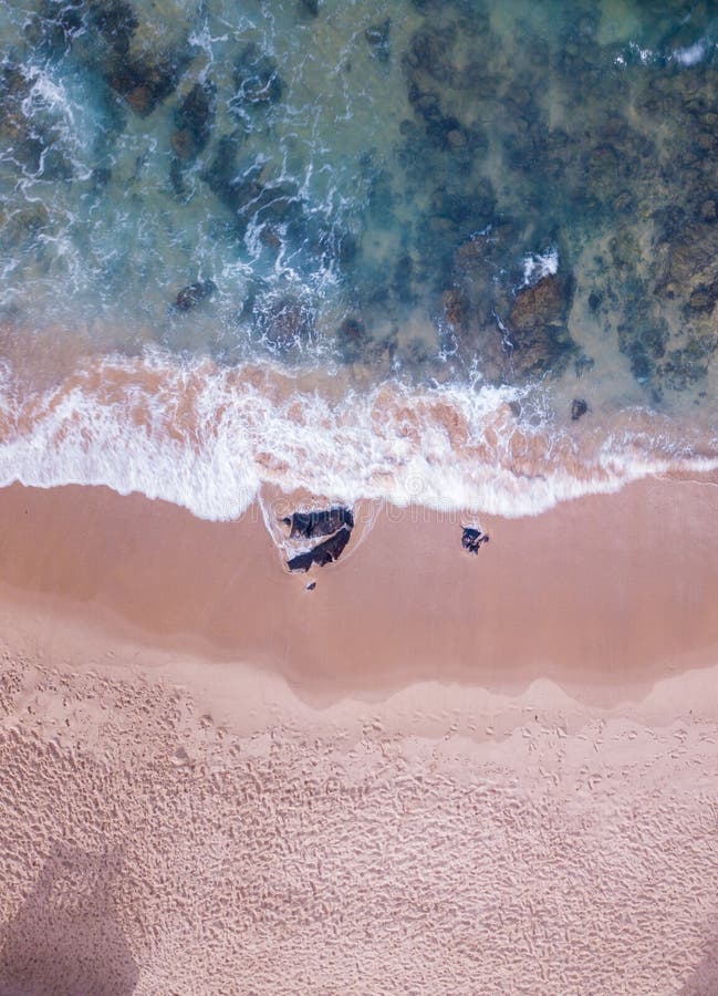 Aerial View Drone Photo of Beach Waves Stock Image - Image of ...