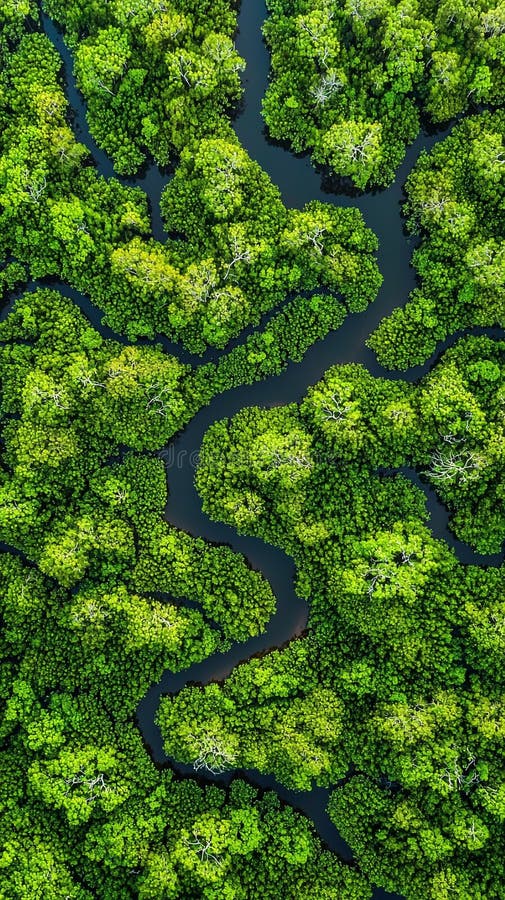 Aerial View of a Dry Riverbed Resembling Tree Branches in a Barren ...
