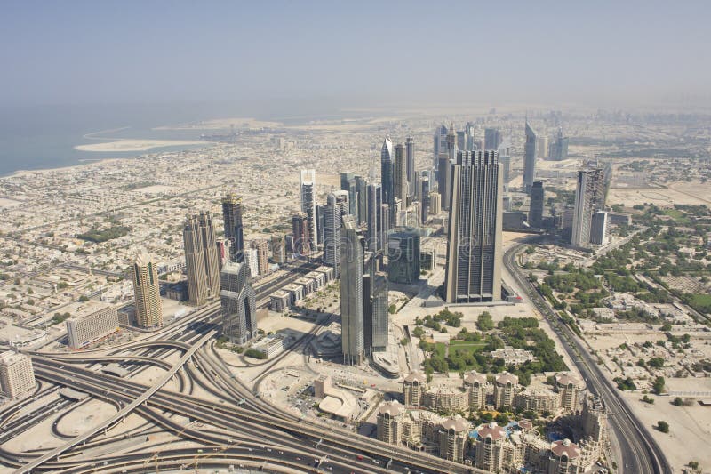 Aerial view of Dubai stock photo. Image of cityscape - 21413138