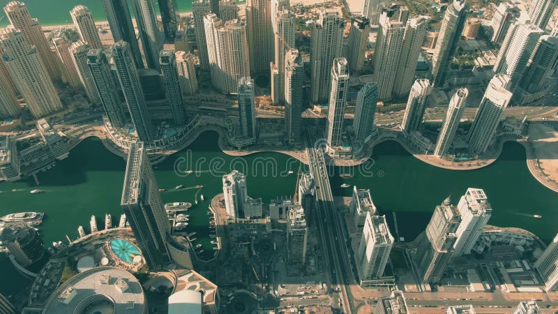 Aerial View of the Dubai Marina, UAE Stock Photo - Image of embankment ...