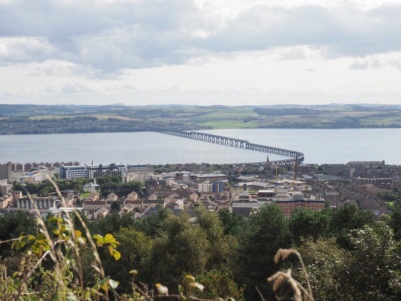 Aerial View of Dundee from Law Hill Stock Image - Image of britain ...