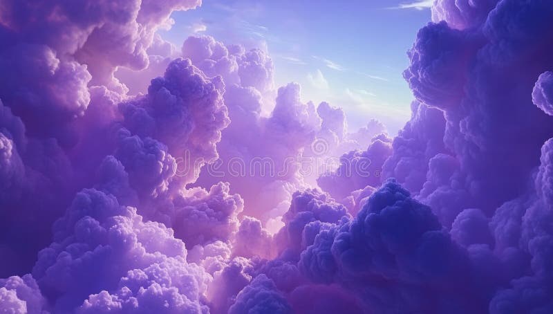 In this Aerial View, Dynamic Cloud Patterns in the Sky Create a Serene ...