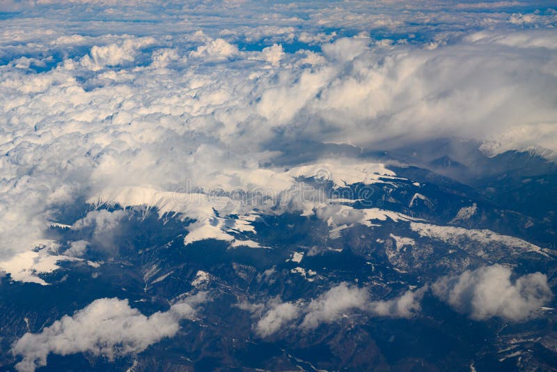 Aerial View of Earth View from Air Plane Stock Image - Image of weather ...