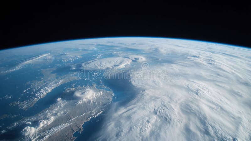 Aerial View of Earth from Space Highlighting Natural Features and ...