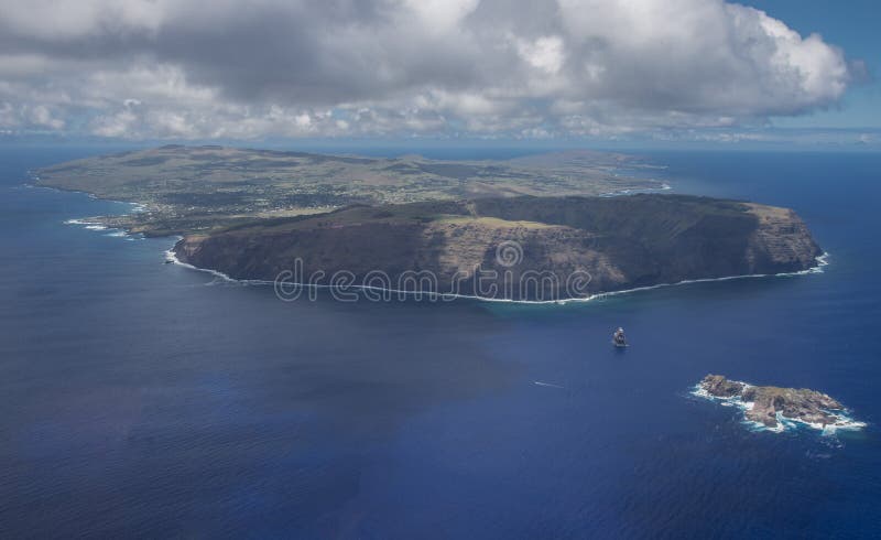Aerial View of Easter Island Stock Image - Image of view, landscape ...