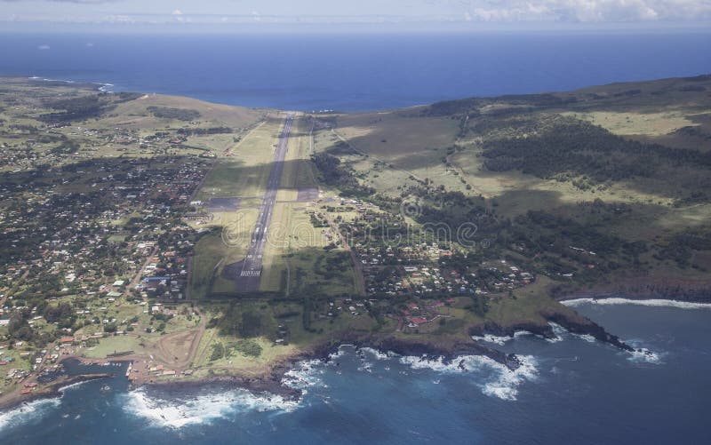 Aerial View of Easter Island Stock Photo - Image of chile, aerial ...
