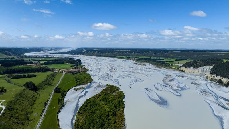The Aerial View with a Ecosystem of the River Lagoon Valley Stock Image ...
