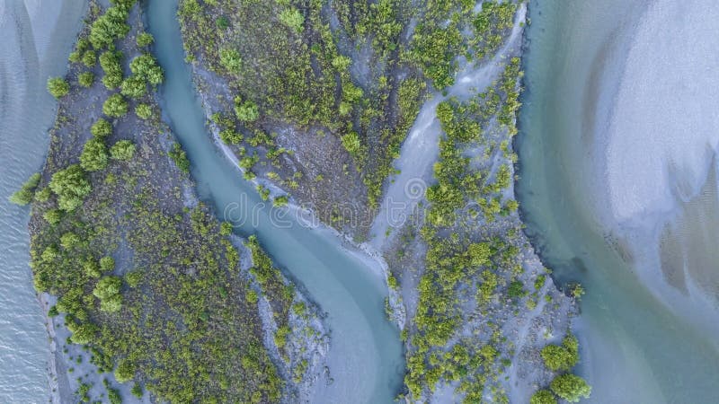 The Aerial View with a Ecosystem of the River Lagoon Valley Stock Photo ...