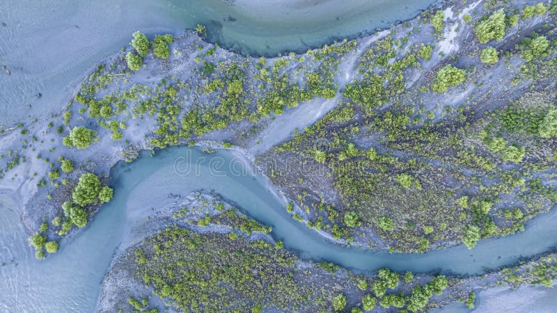 The Aerial View with a Ecosystem of the River Lagoon Valley Stock Photo ...