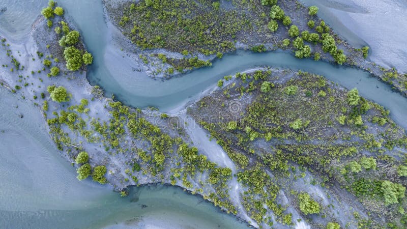 The Aerial View with a Ecosystem of the River Lagoon Valley Stock Image ...