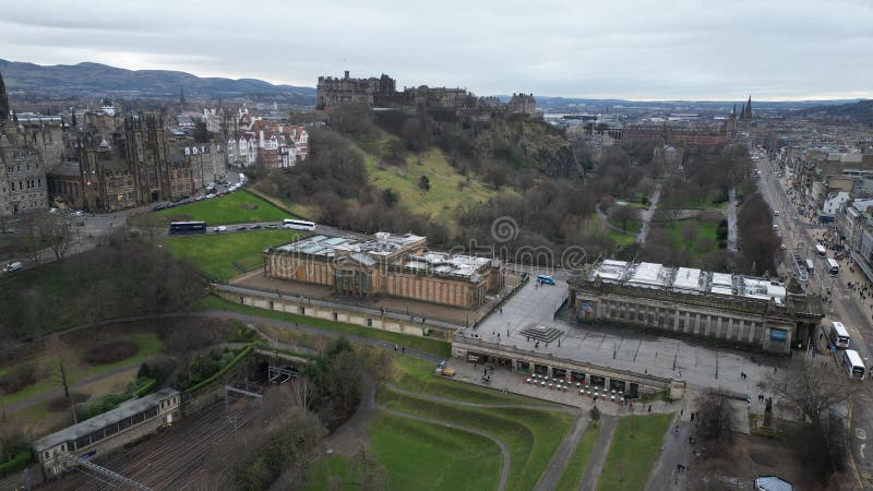Aerial View Edinburgh Castle Surrounding Landscape Stock Photos - Free ...