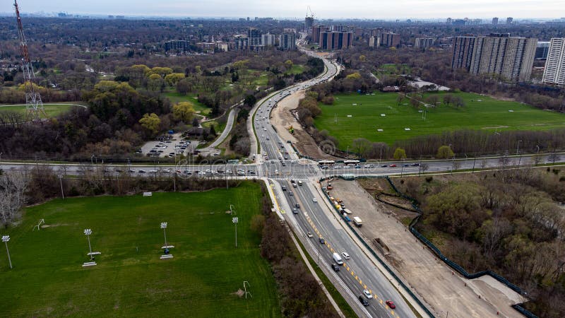 Aerial View of Eglinton Flats in Toronto Stock Photo - Image of ...