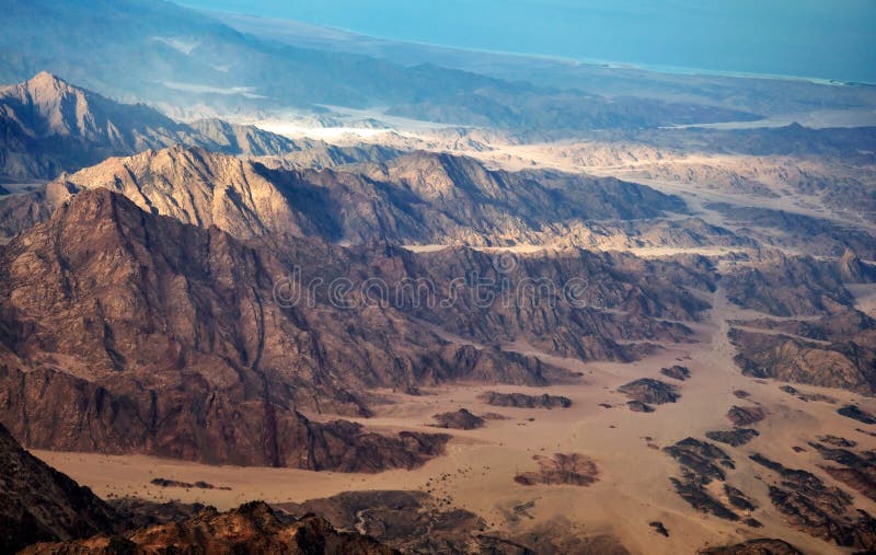 Aerial View of the Egyptian Mountains and Plateaus Stock Photo - Image ...