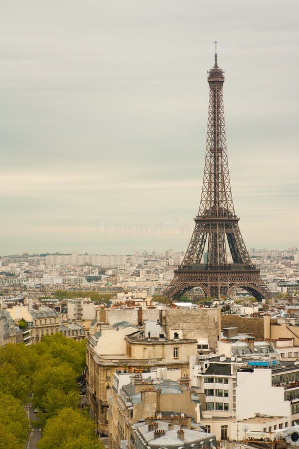 Aerial View the Eiffel Tower, Paris, France Stock Photo - Image of ...