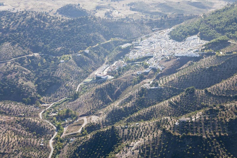 Aerial View of El Gastor in Andalusia. Stock Photo - Image of rural ...