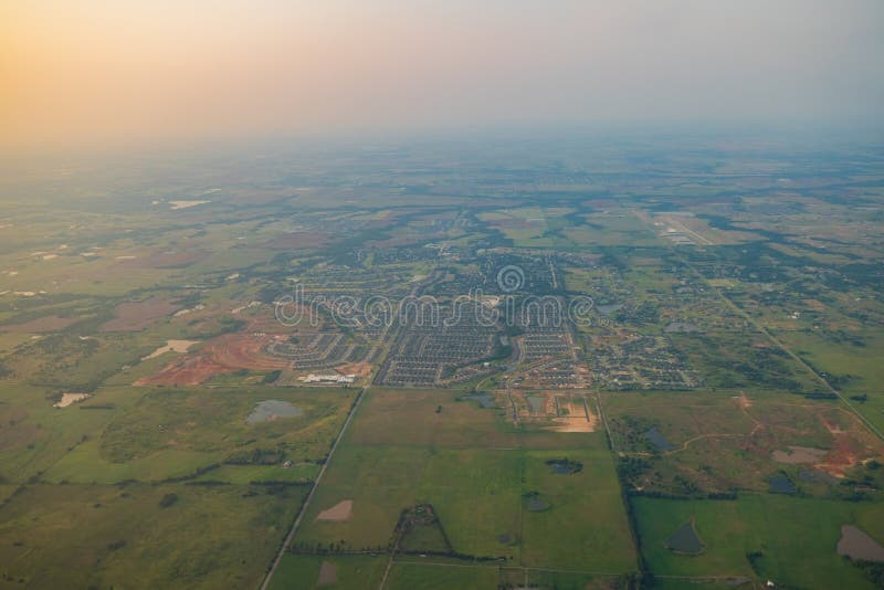 Aerial View of the El Reno City Stock Image - Image of farm, exterior ...