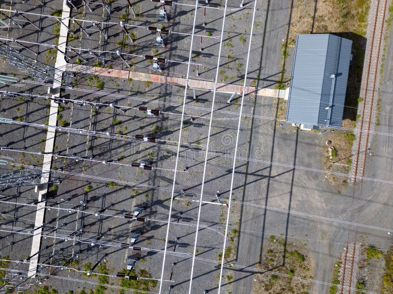 Aerial View of Electrical Substation, Oulu Finland Stock Image - Image ...