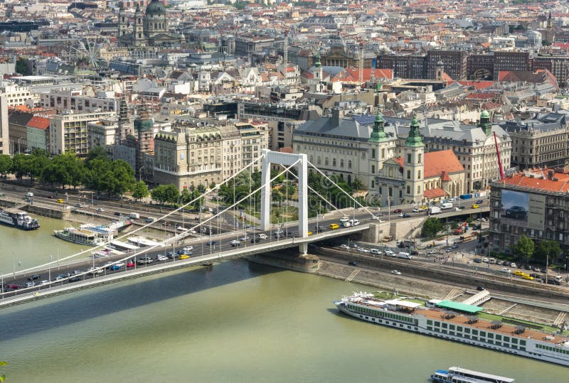 Aerial View of Elisabeth Bridge in Budapest Stock Photo - Image of ... Aerial View of Elisabeth Bridge in Budapest Stock Photo - Image of ...
