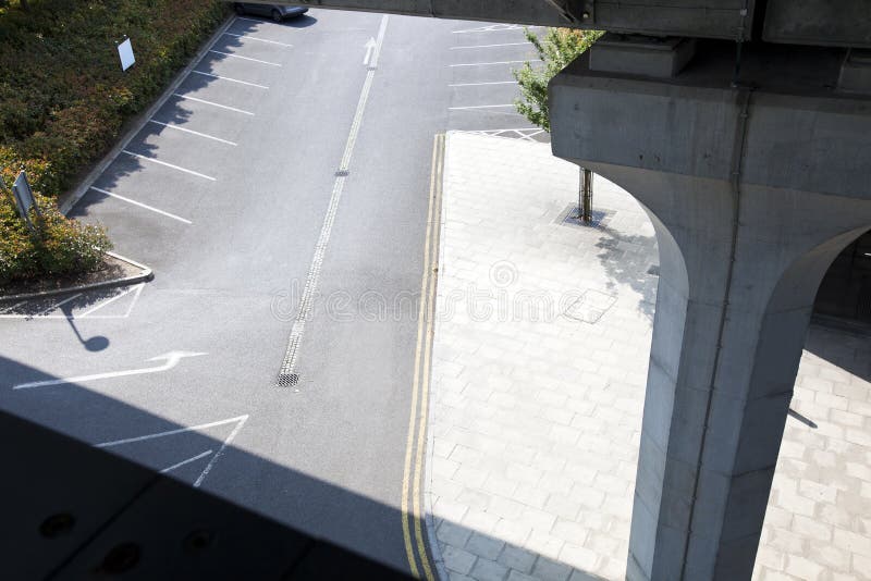 Aerial View of Empty Car Park Stock Photo - Image of asphalt, place ...