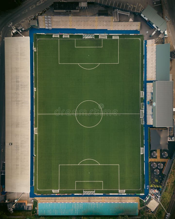 Aerial View of Empty Football Pitch Editorial Image - Image of empty ...