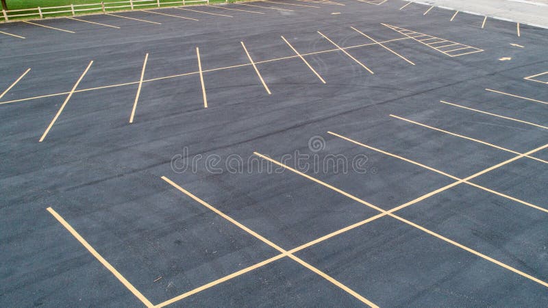 Aerial View of an Empty Parking Lot Stock Image - Image of entrance ...