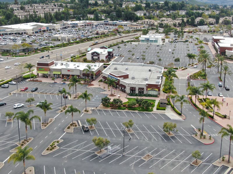 Aerial View of Empty Shopping Center Parking Lot during COVID-19 ... Aerial View of Empty Shopping Center Parking Lot during COVID-19 ...