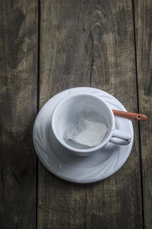 Aerial View of Empty Tea Cup Stock Photo - Image of traditional, single ...