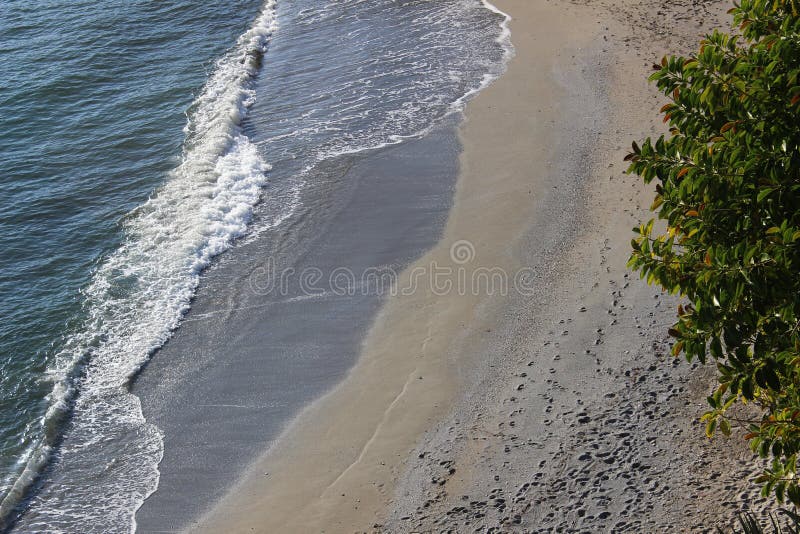 Aerial View of an Empty, Tropical Beach on a Peaceful Day Stock Photo ...