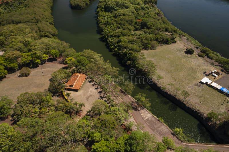Aerial View of the Entrance Channel To the Lock Stock Photo - Image of ...