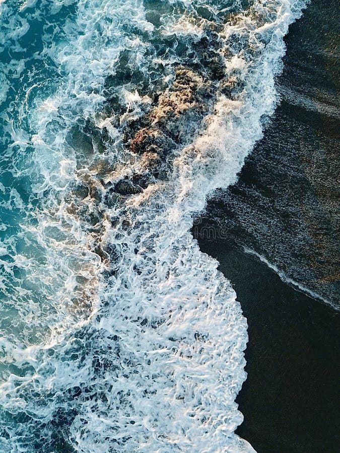Aerial View of the Expansive Beach and Ocean Stock Image - Image of ...