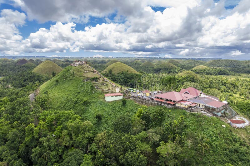 Famous Chocolate Hills on Bohol Island on the Philippines Stock Photo ...