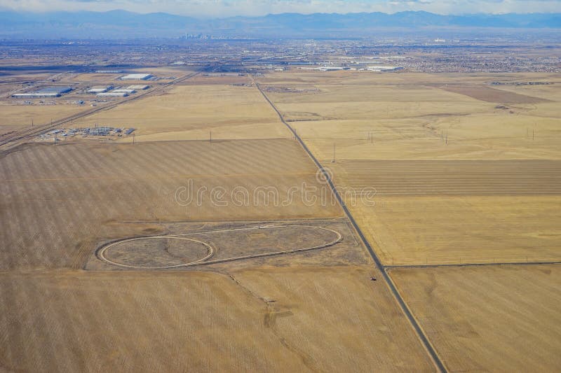Aerial View of Circle Pattern of Farm Stock Photo - Image of circle ...