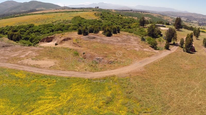 Aerial View of a Farm Field in Chile Stock Image - Image of grass ...