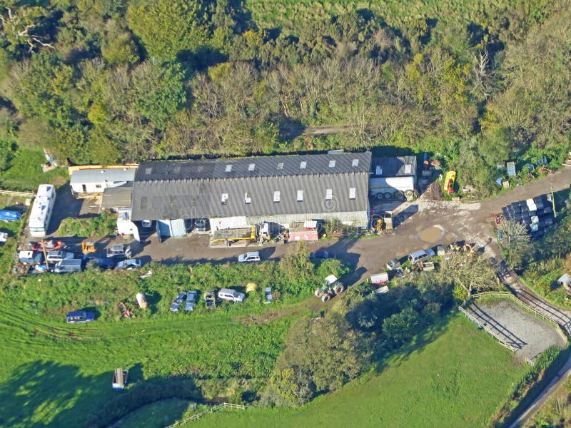 Aerial View of Farm in Devon Stock Image - Image of agriculture ...