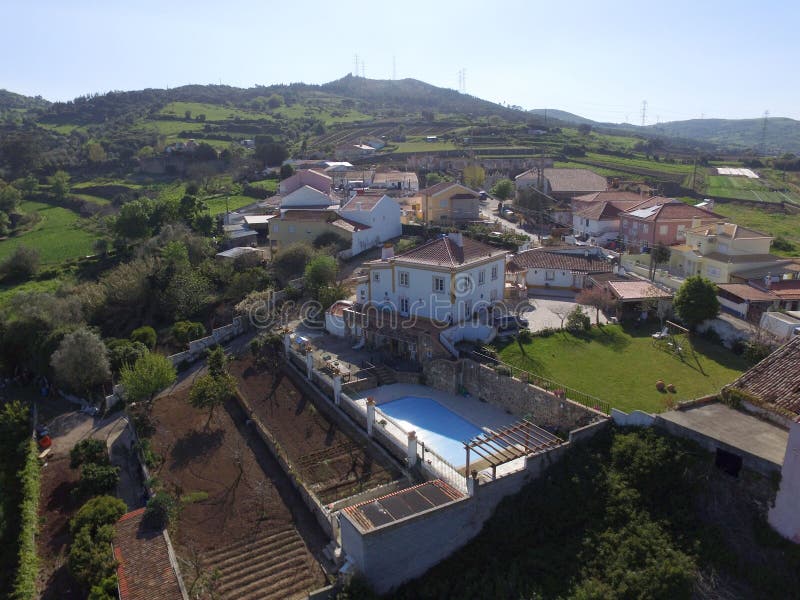 Aerial View Farm Loures stock photo. Image of loures - 69740060