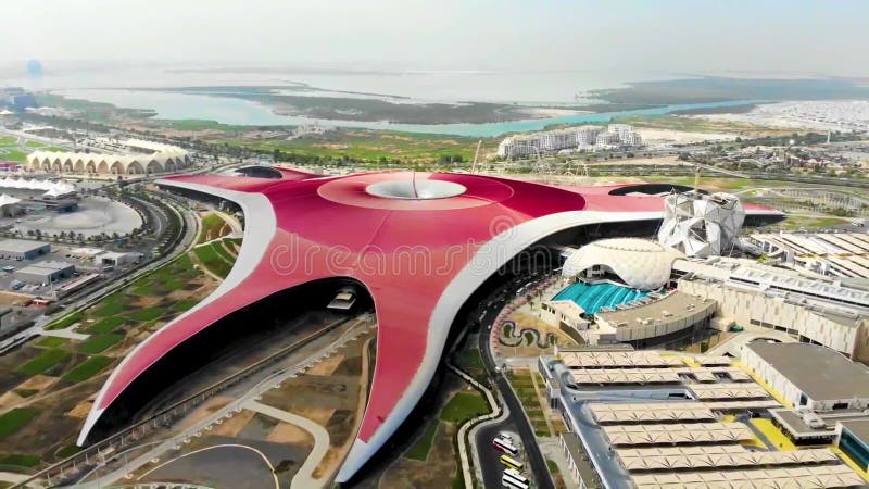 Aerial View of Ferrari World. Abu Dhabi First Ferrari Branded Theme ...
