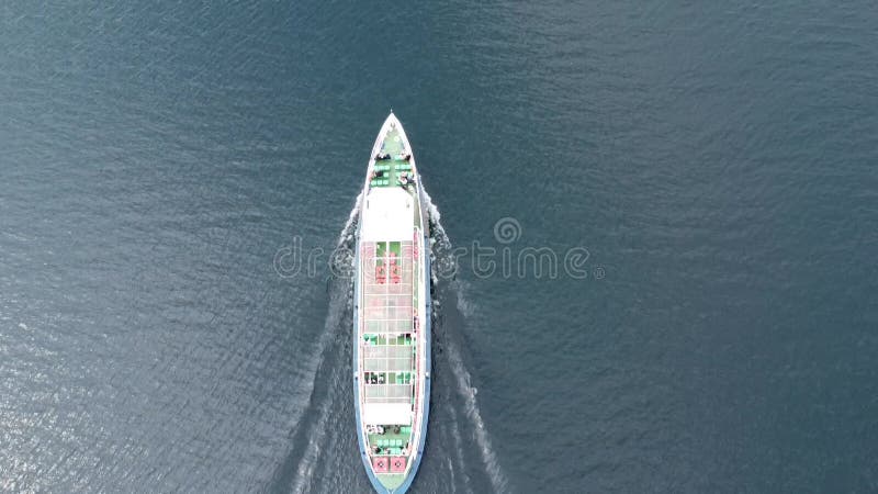 Aerial View of a Ferry Boat on Lake Como Stock Video - Video of ...