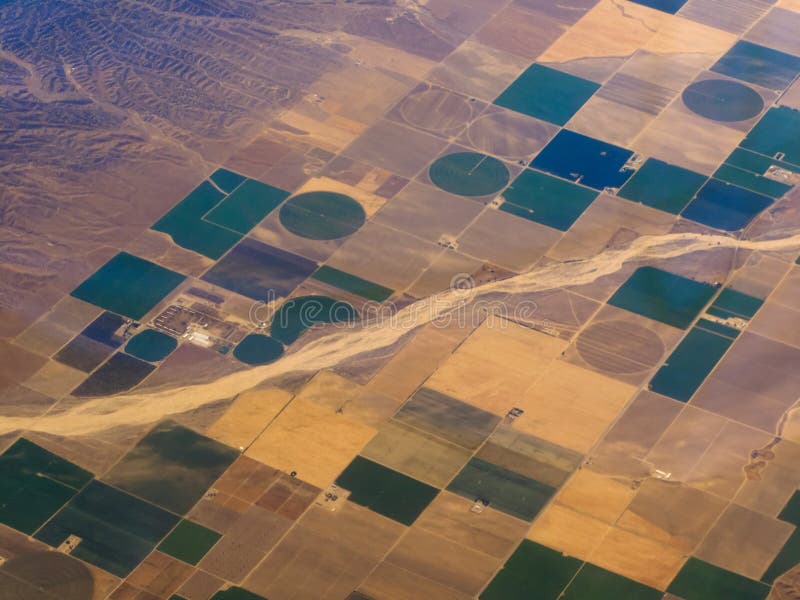 Fertile Fields in Queensland AU Viewed from Above Stock Image - Image ...