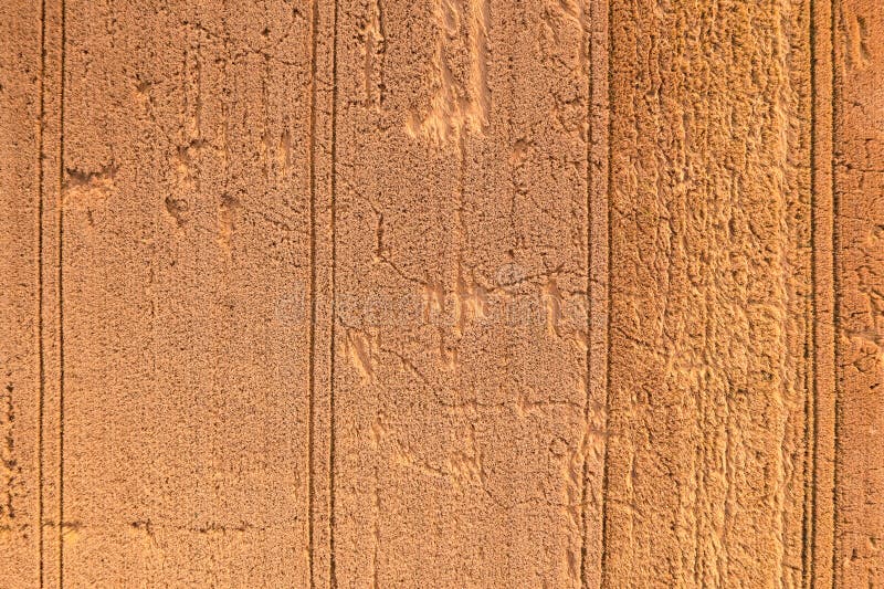 Aerial View of a Field Devastated by Storm and Rain with Geometric ...