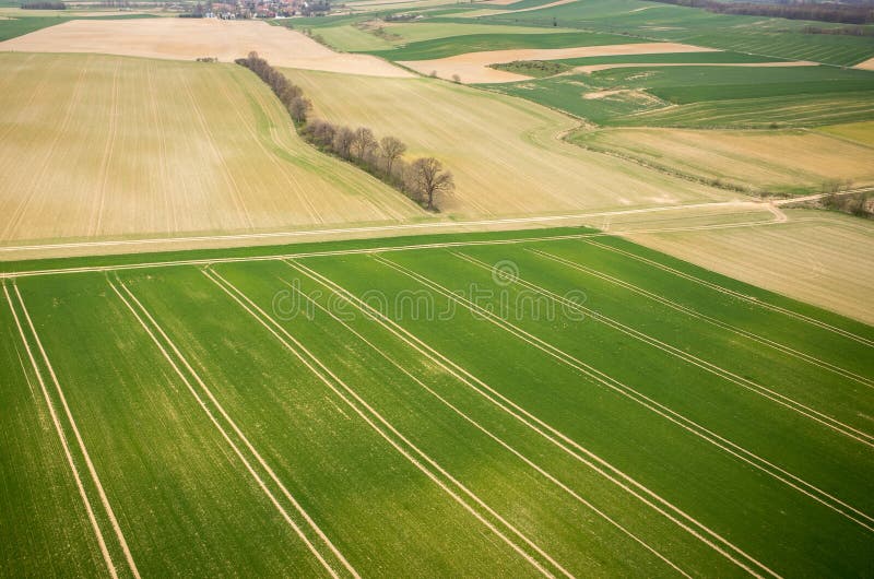 Aerial view of the field stock photo. Image of green - 53683256