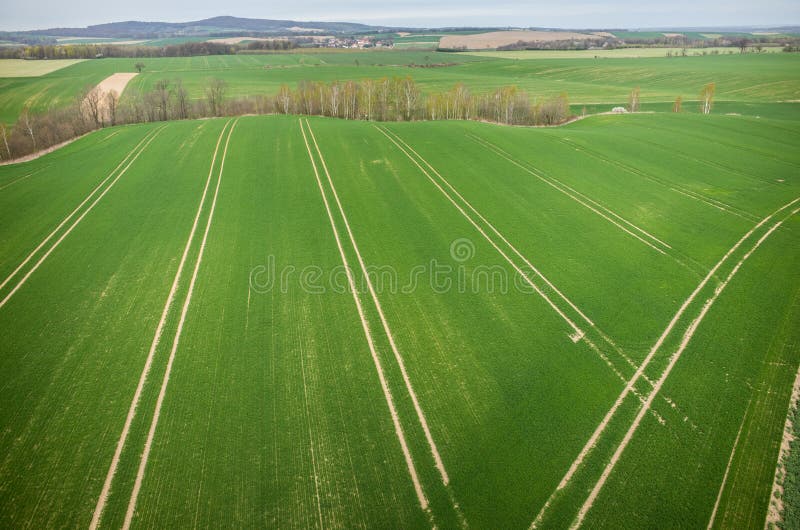 Aerial view of the field stock image. Image of country - 53726813