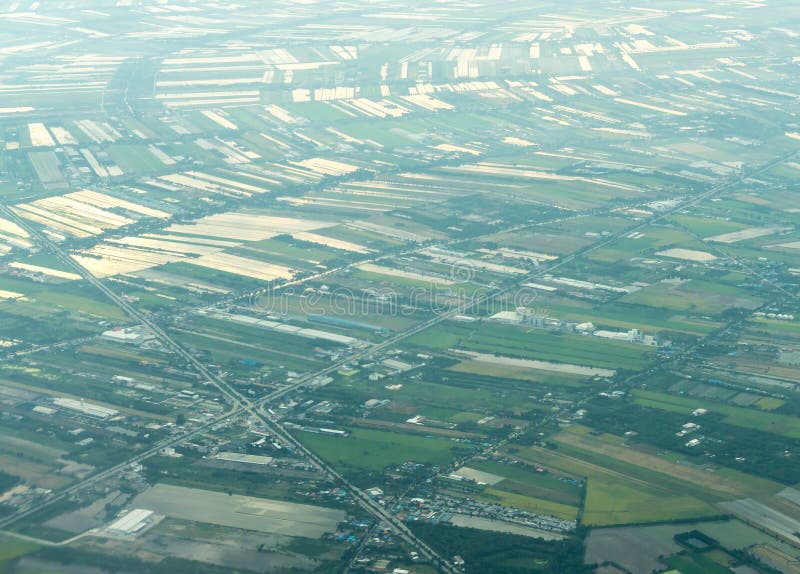 Aerial view of field stock photo. Image of architecture - 94493230