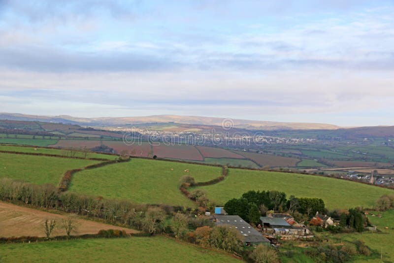 Aerial View of Fields in Devon Stock Photo - Image of meadow, landscape ...