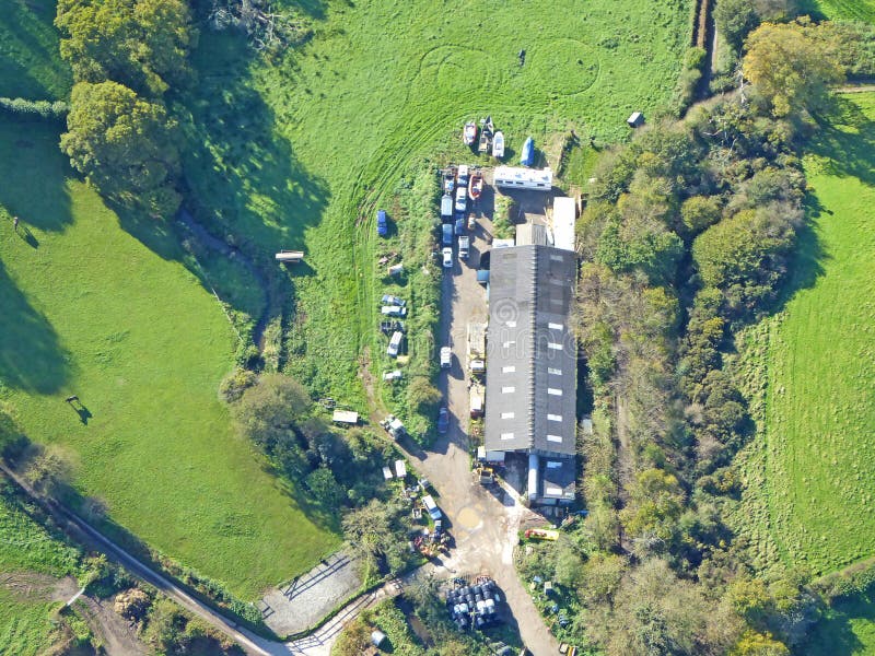 Aerial View of Fields in Devon Stock Image - Image of farm, landscape ...