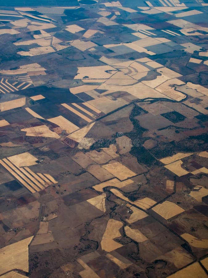 Aerial View of Fields in Queensland AU Stock Image - Image of australia ...