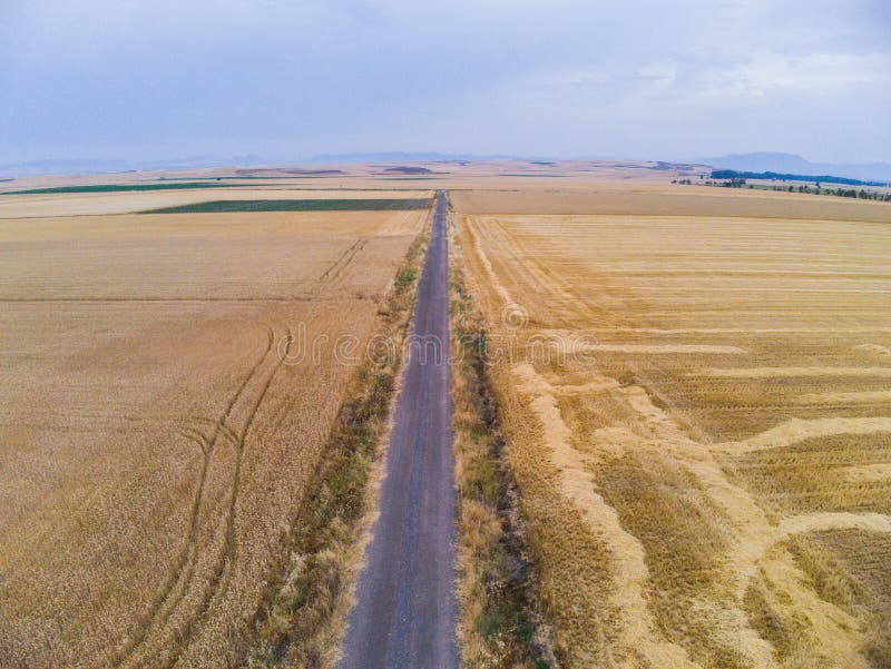 Aerial View in Fields of Spain.Agriculture in Europe Stock Photo ...