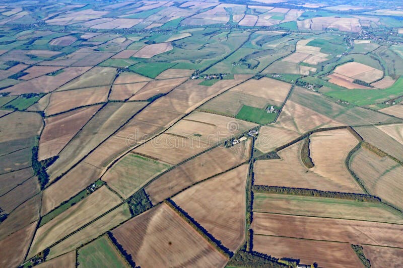 Aerial View of the Fields in Wiltshire Stock Image - Image of england ...