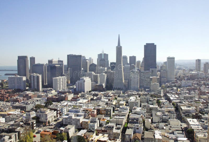 Financial District in San Francisco, Usa Stock Image - Image of aerial ...
