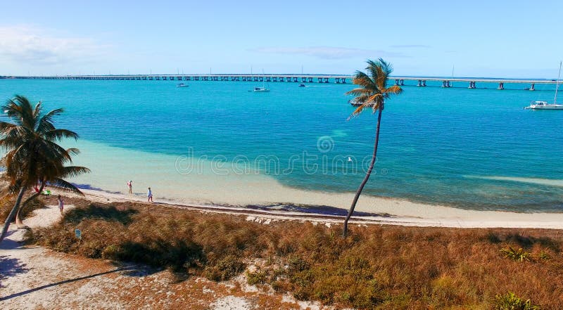 Aerial View of Florida Keys Coastline, USA Stock Photo - Image of sand ...