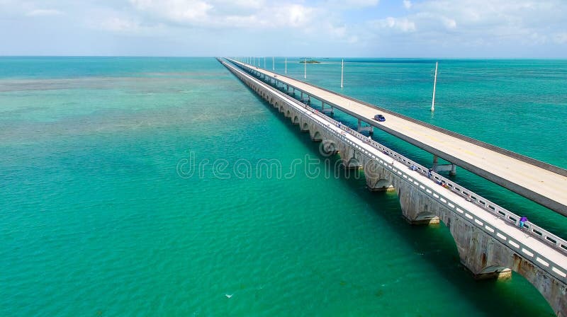 Aerial View of Florida Keys Interstate Stock Photo - Image of overhead ...